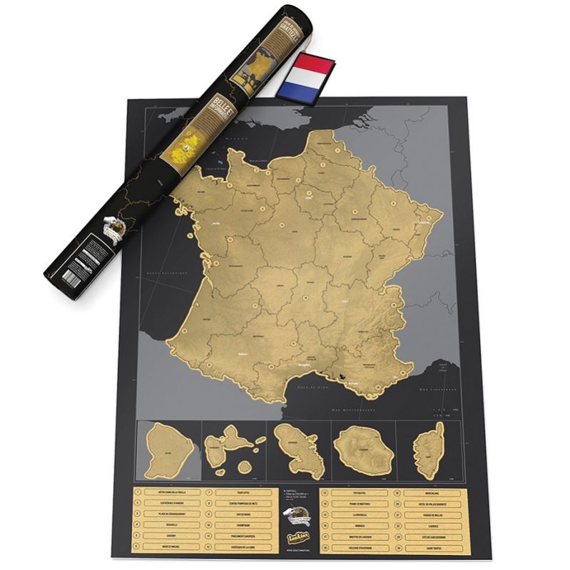 Scratch map landkort - Kort over USA, Frankrig og England du kan skrabe
