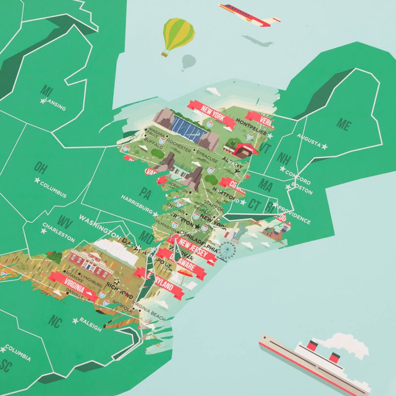 Scratch map landkort - Kort over USA, Frankrig og England du kan skrabe