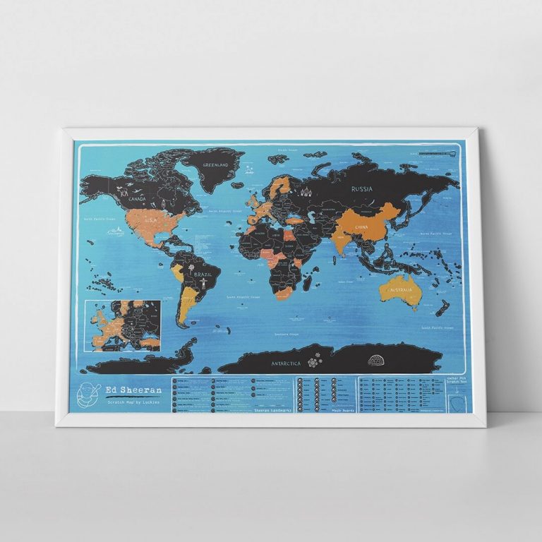 Scratch map verdenskort - Kort over verden som du kan skrabe