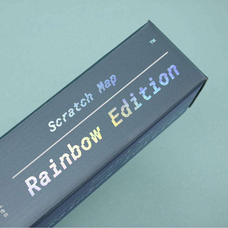 Scratch Map Rainbow Verdenskort - Farverigt verdenskort du kan skrabe